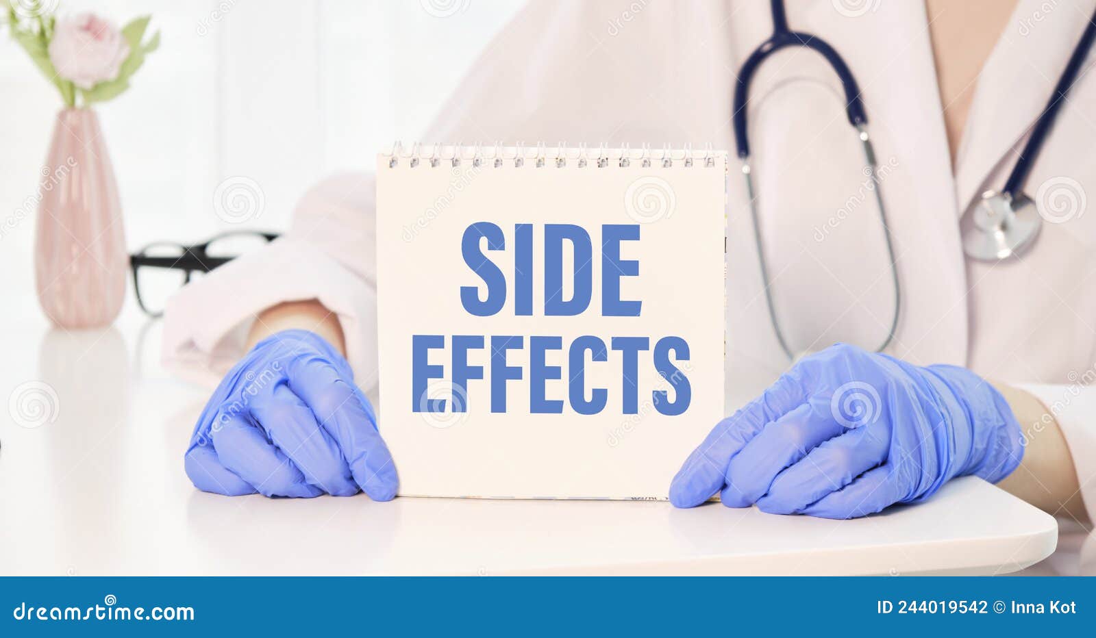 Side Effects - Medical Doctor Shows Information Stock Photo - Image of ...