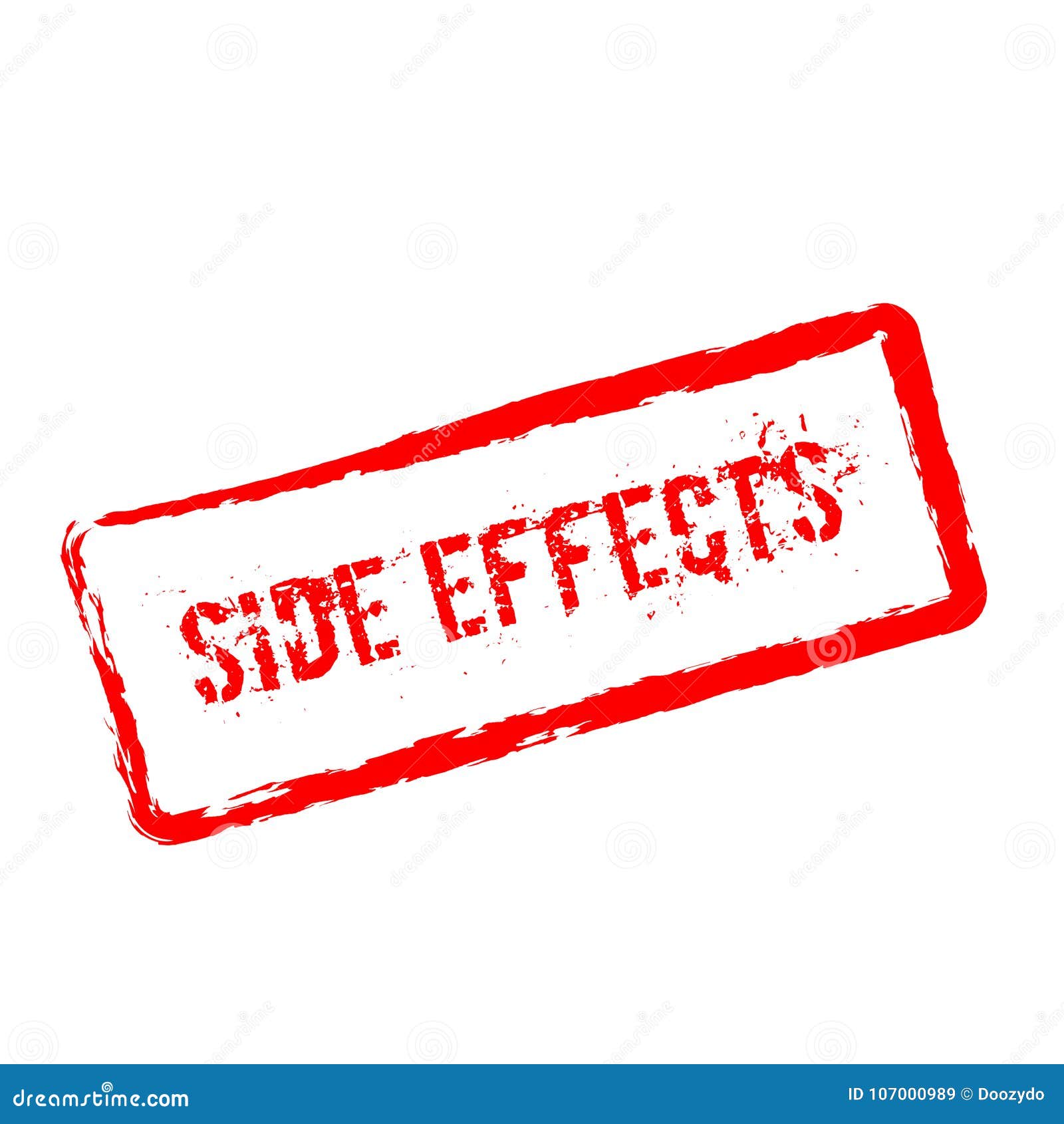 Side Effects Red Rubber Stamp Isolated on White. Stock Vector ...