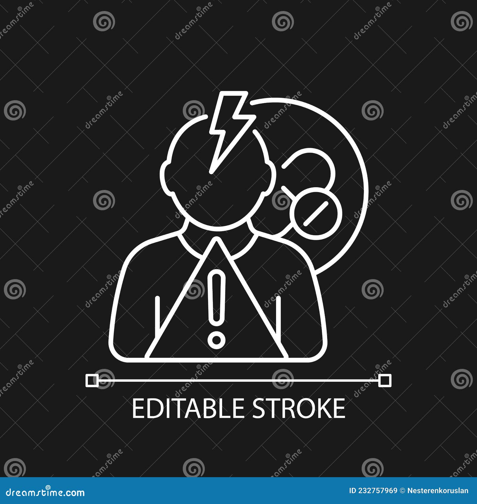 Side Effects Risk White Linear Icon for Dark Theme Stock Vector ...