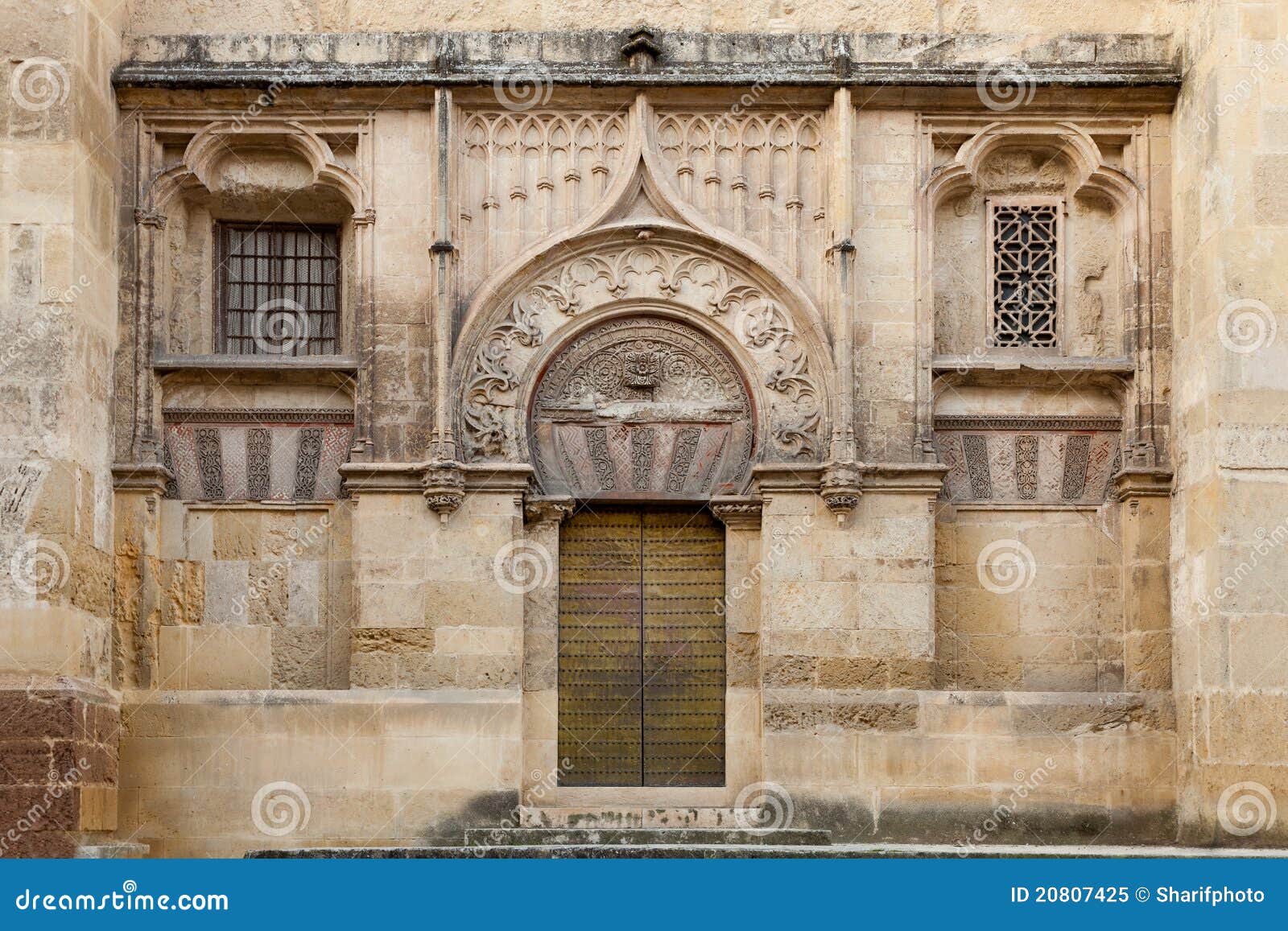Side entrance of mosque stock image. Image of mosque - 20807425