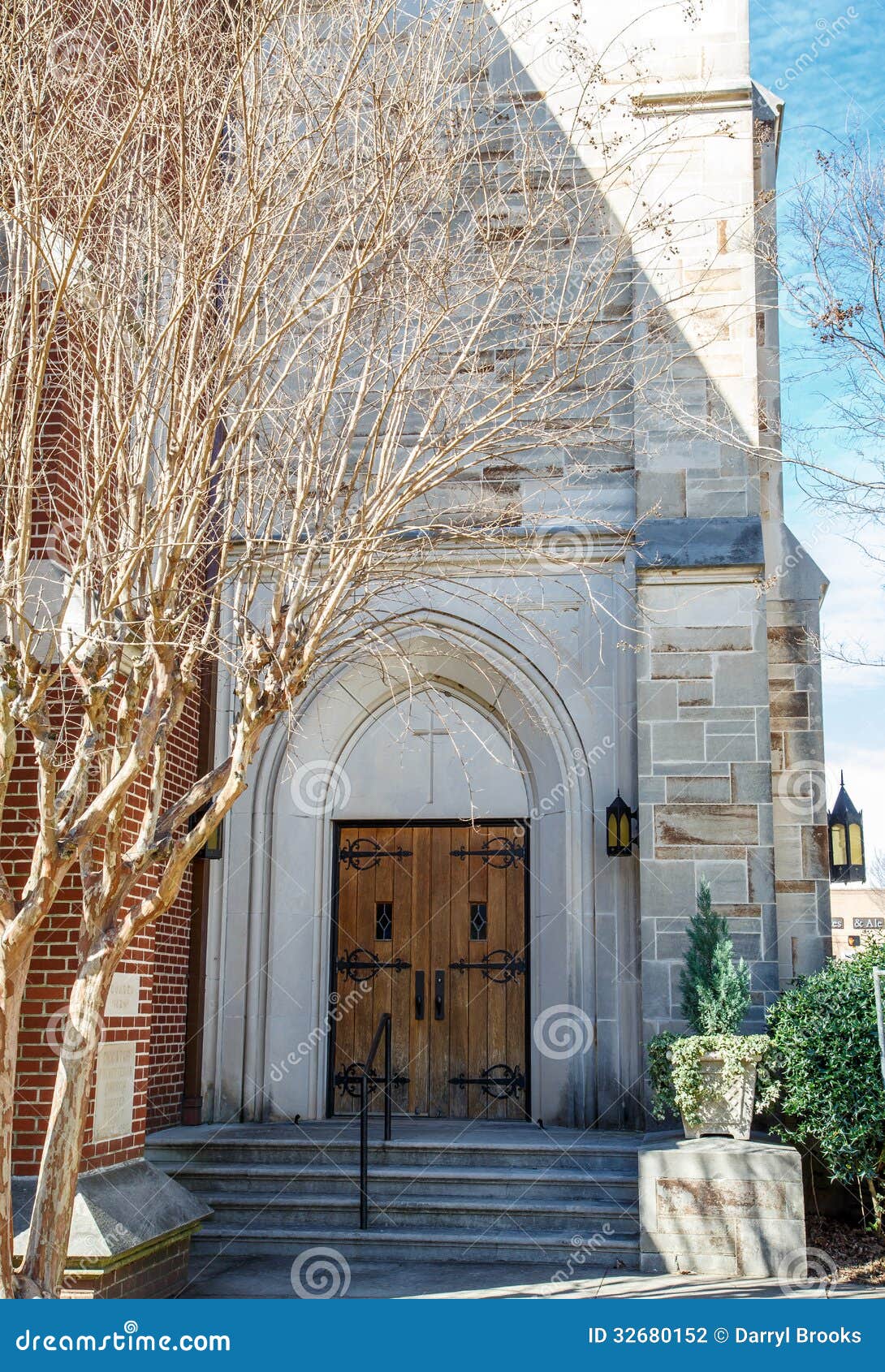 Side Entrance To Old Church Stock Photo - Image of christianity ...