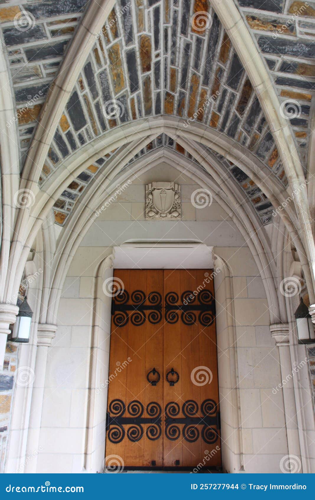 A Side Entryway at Duke University, with an Arched Passageway and ...