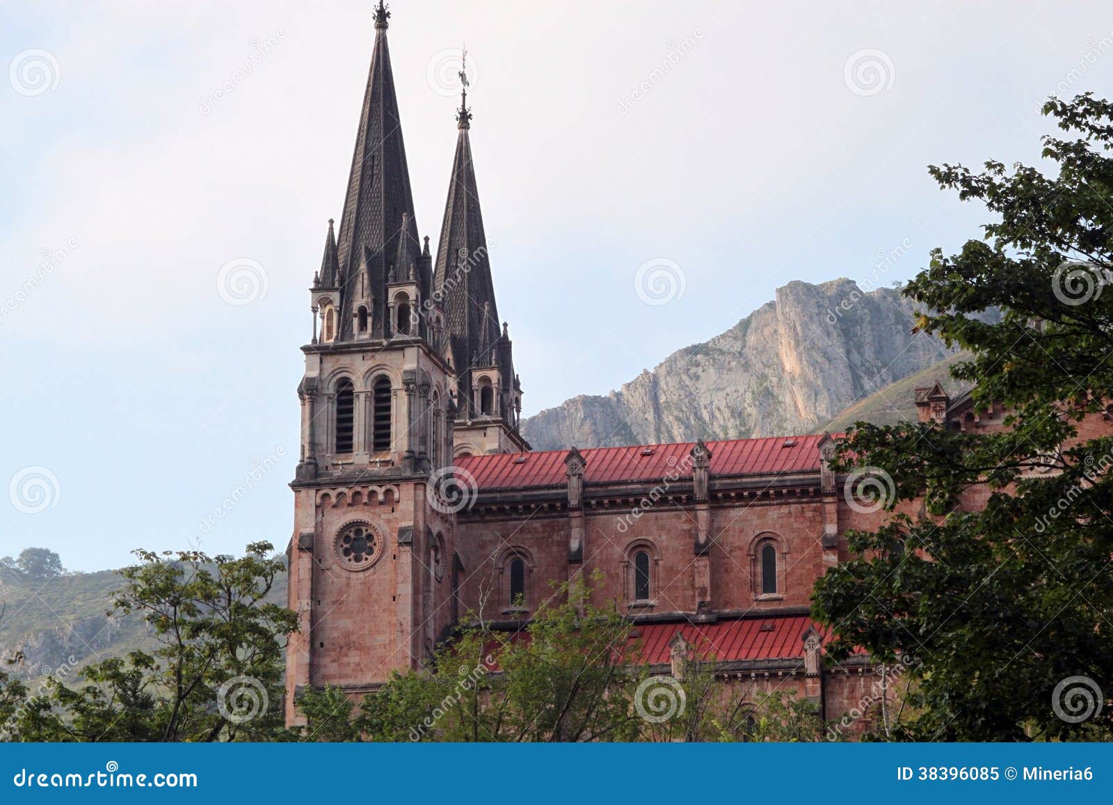 Side Facade of Spanish Catholic Church Stock Image - Image of mountain ...
