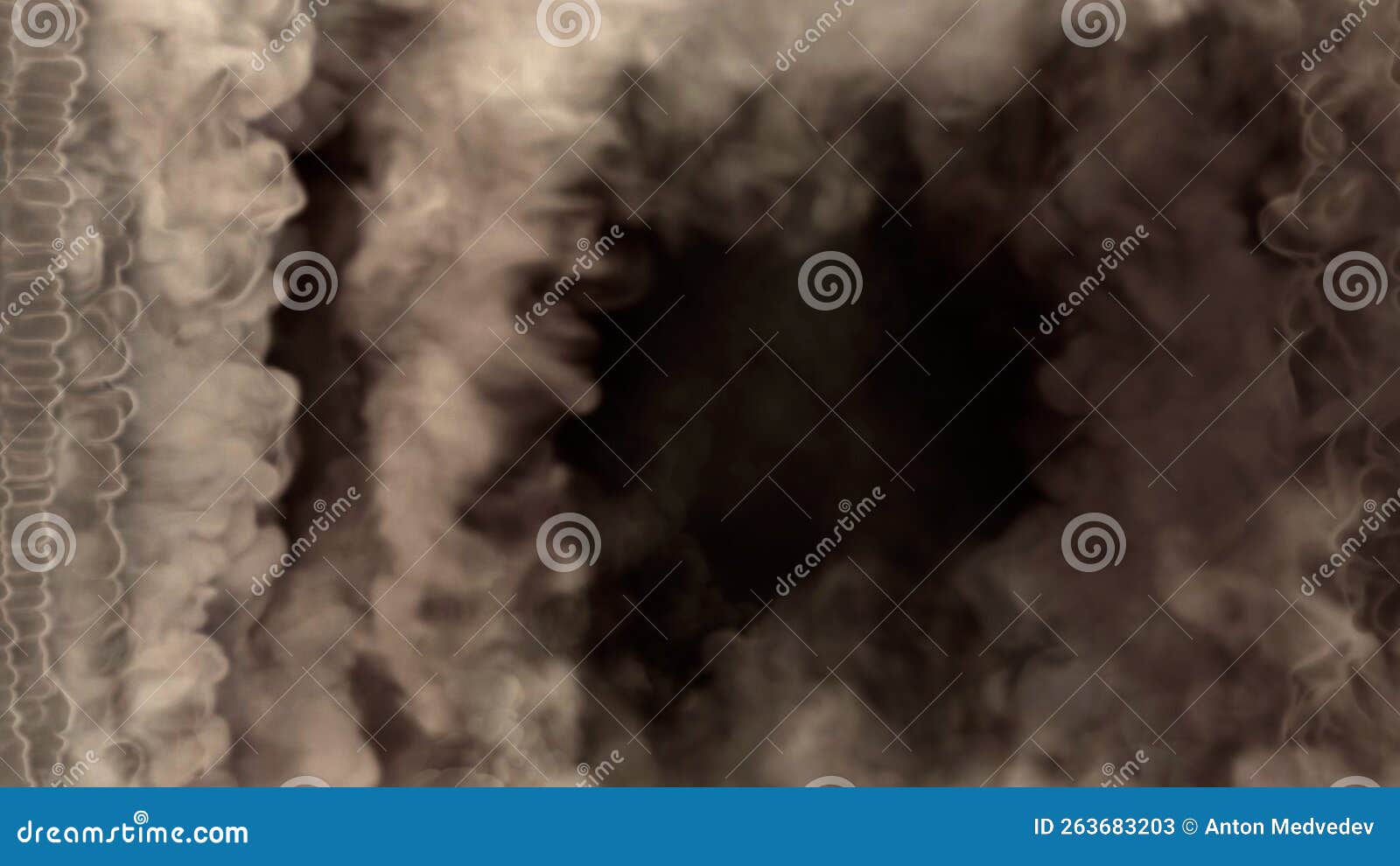 Side Content Frame of Thick White Smoke, Isolated - Abstract 3D ...