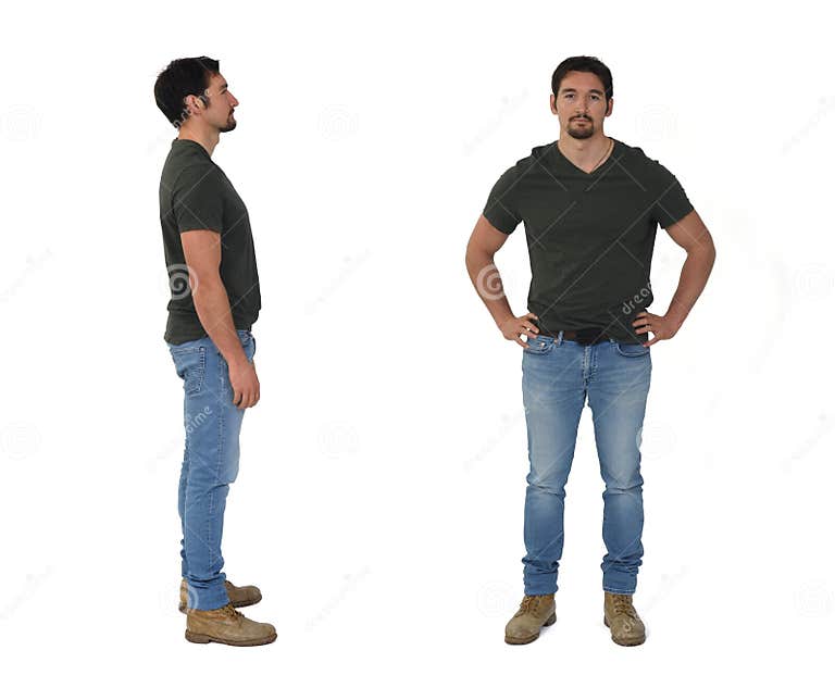 Side and Front View of a Man with Jeans Stock Photo - Image of ... Side and Front View of a Man with Jeans Stock Photo - Image of ...