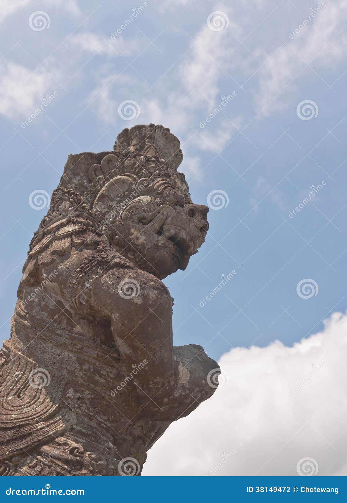 Side Half Body Portrait of Balinese God Statue Stock Photo - Image of ...