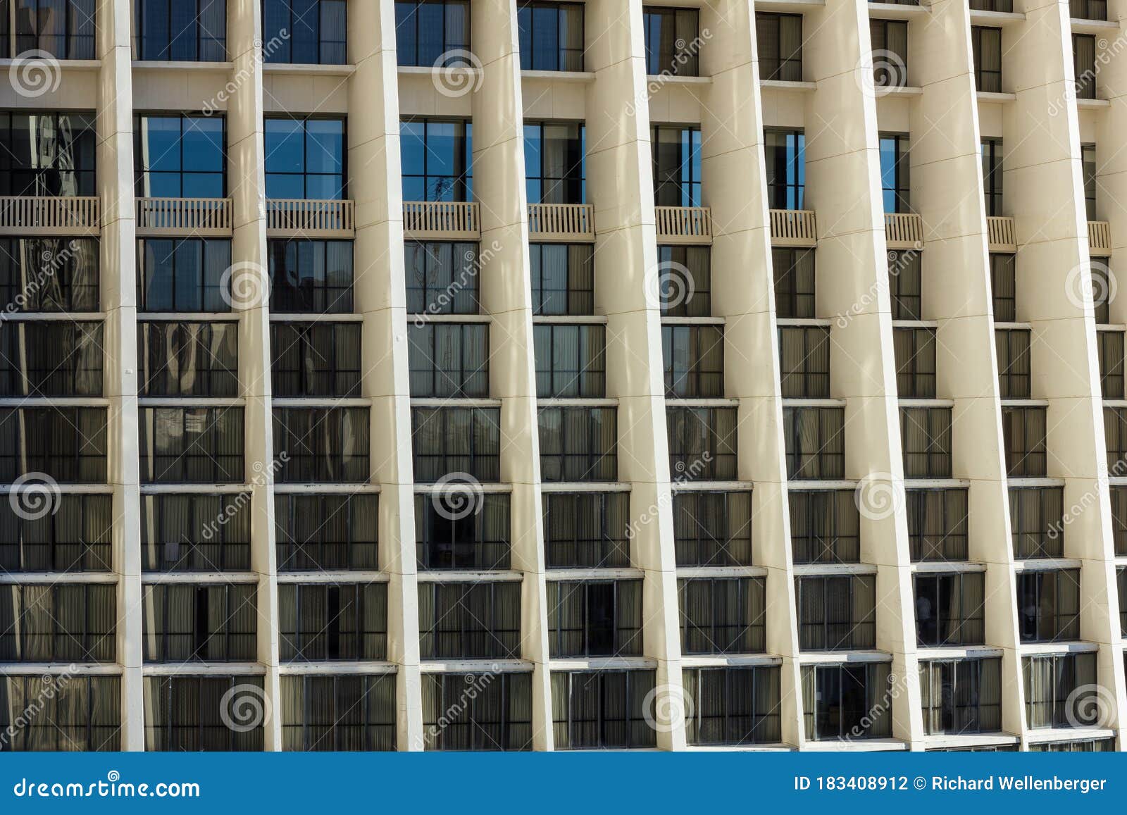 Side of a Hotel with Interesting Architectural Design Stock Photo ...