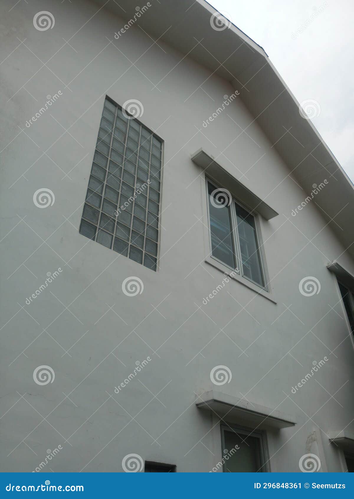 Side of the House with Lots of Windows Stock Image - Image of ...