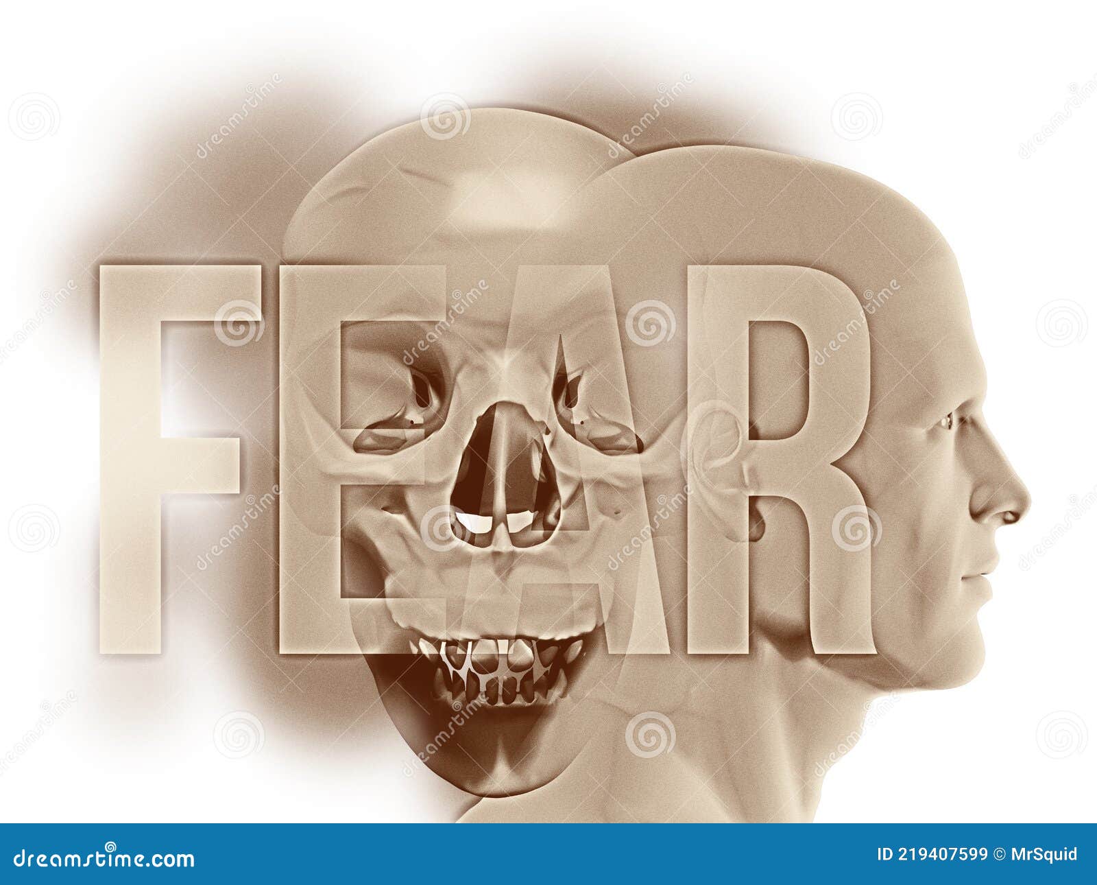 A Person`s Fear of Death - Vintage Style Stock Image - Illustration of ...