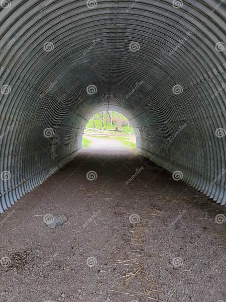 In Side of a Large Culvert Under a Roadway Stock Image - Image of build ...