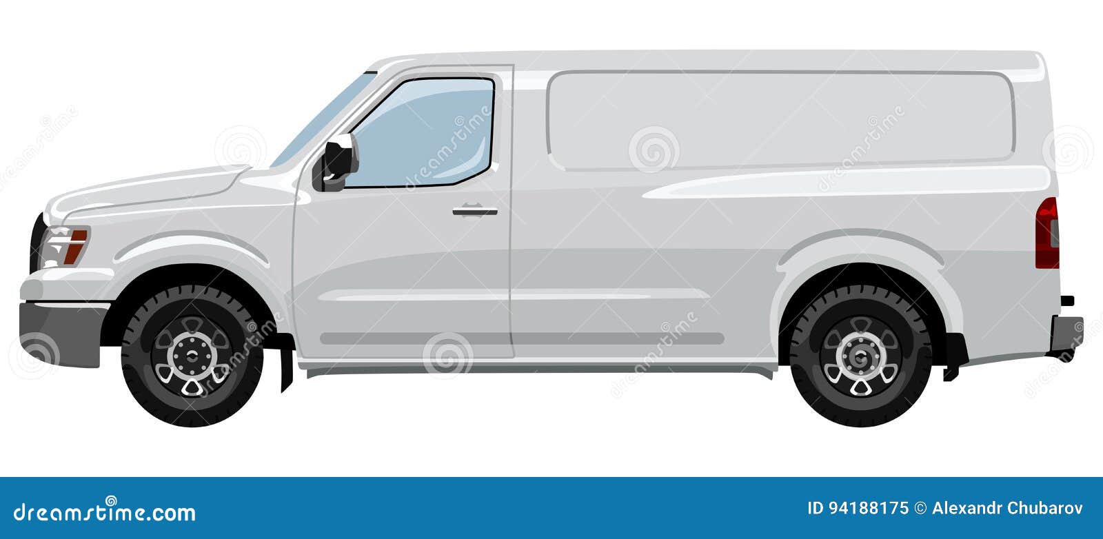 Side of the Light Commercial Vehicle Stock Vector - Illustration of ...