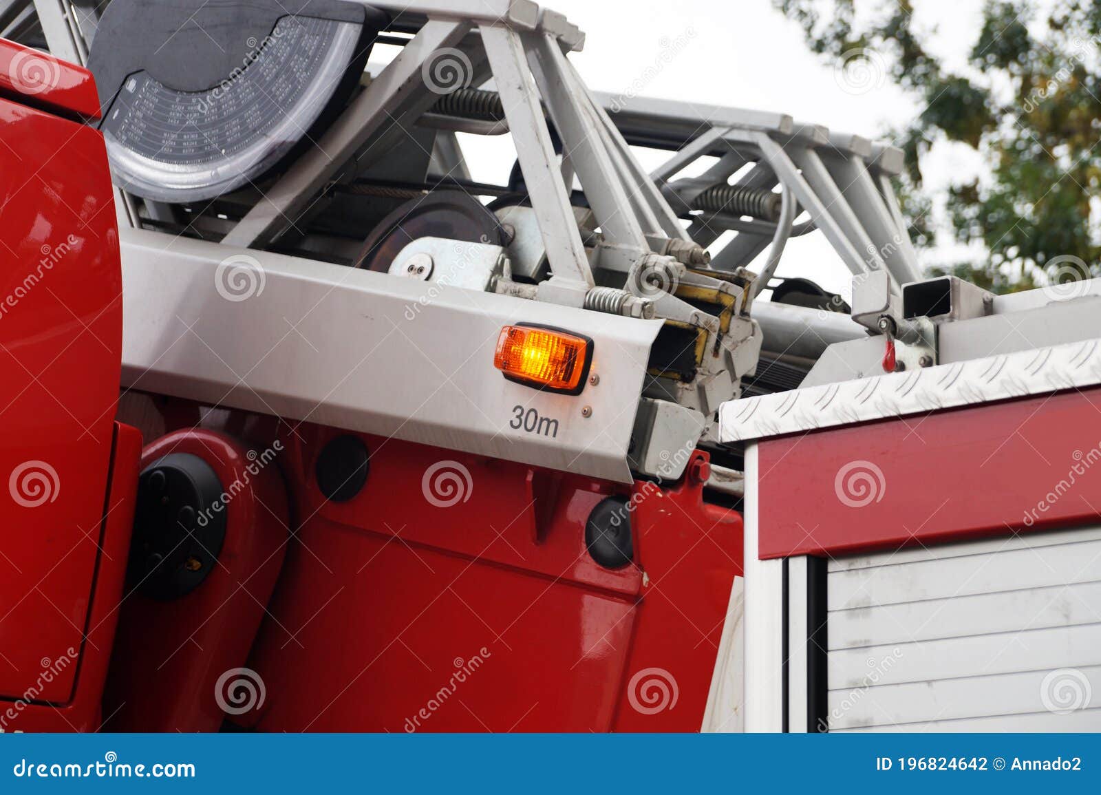Side Light on a Fire Tower Close Up Stock Photo - Image of protection ...