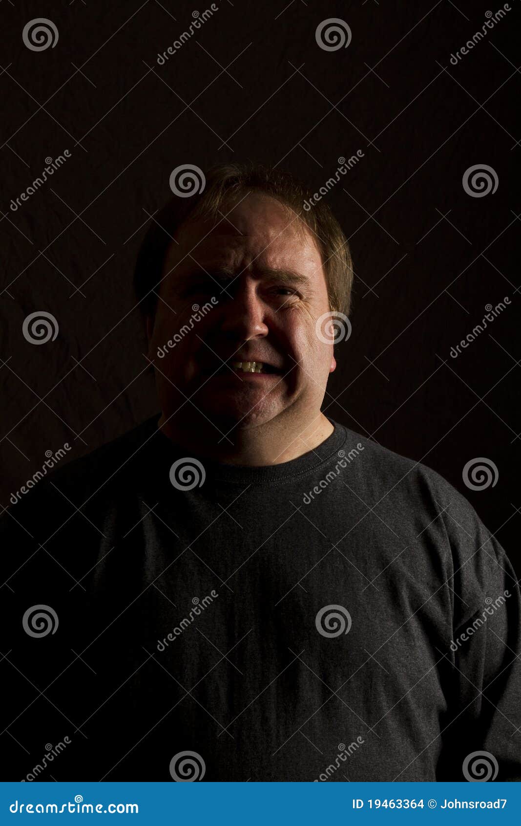 Side-lit Man Upset stock photo. Image of dark, portrait - 19463364