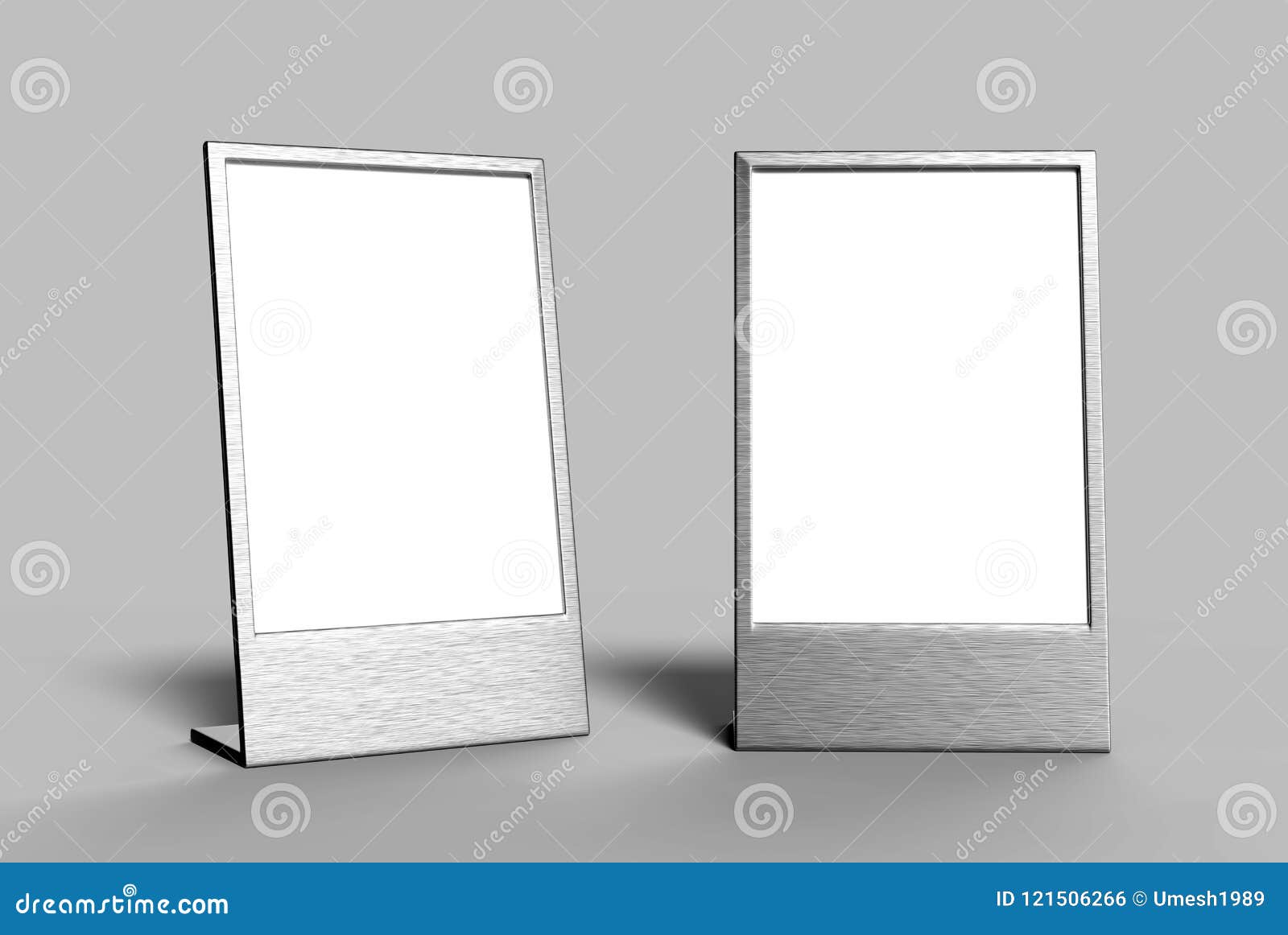 Side Loading Slide in Metal Frame Table Top Counter. Blank White 3d ...