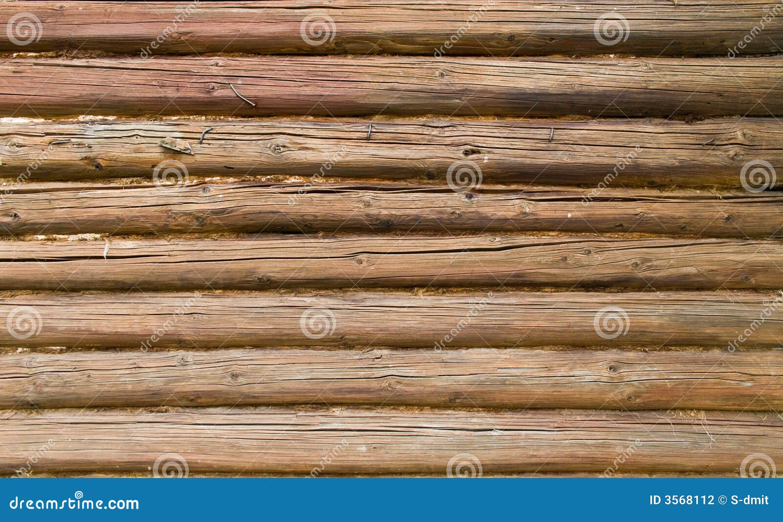 The side of a log building stock photo. Image of pattern - 3568112