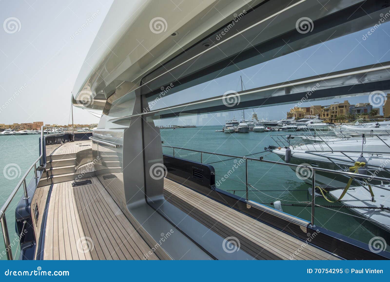 Side of a Luxury Yacht with Panorama Window Stock Image - Image of ...
