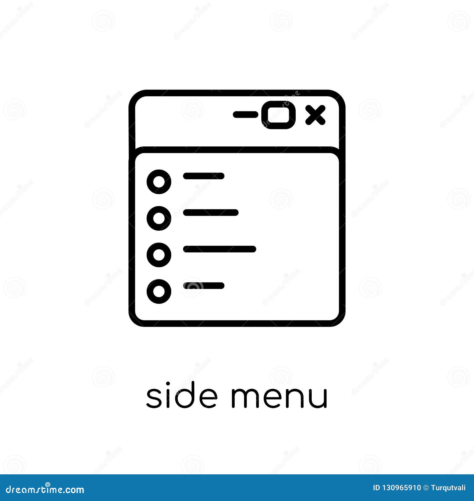 Side Menu Icon from User Interface Collection. Stock Vector ...