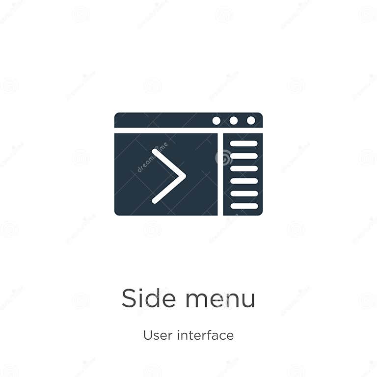 Side Menu Icon Vector. Trendy Flat Side Menu Icon from User Interface ...