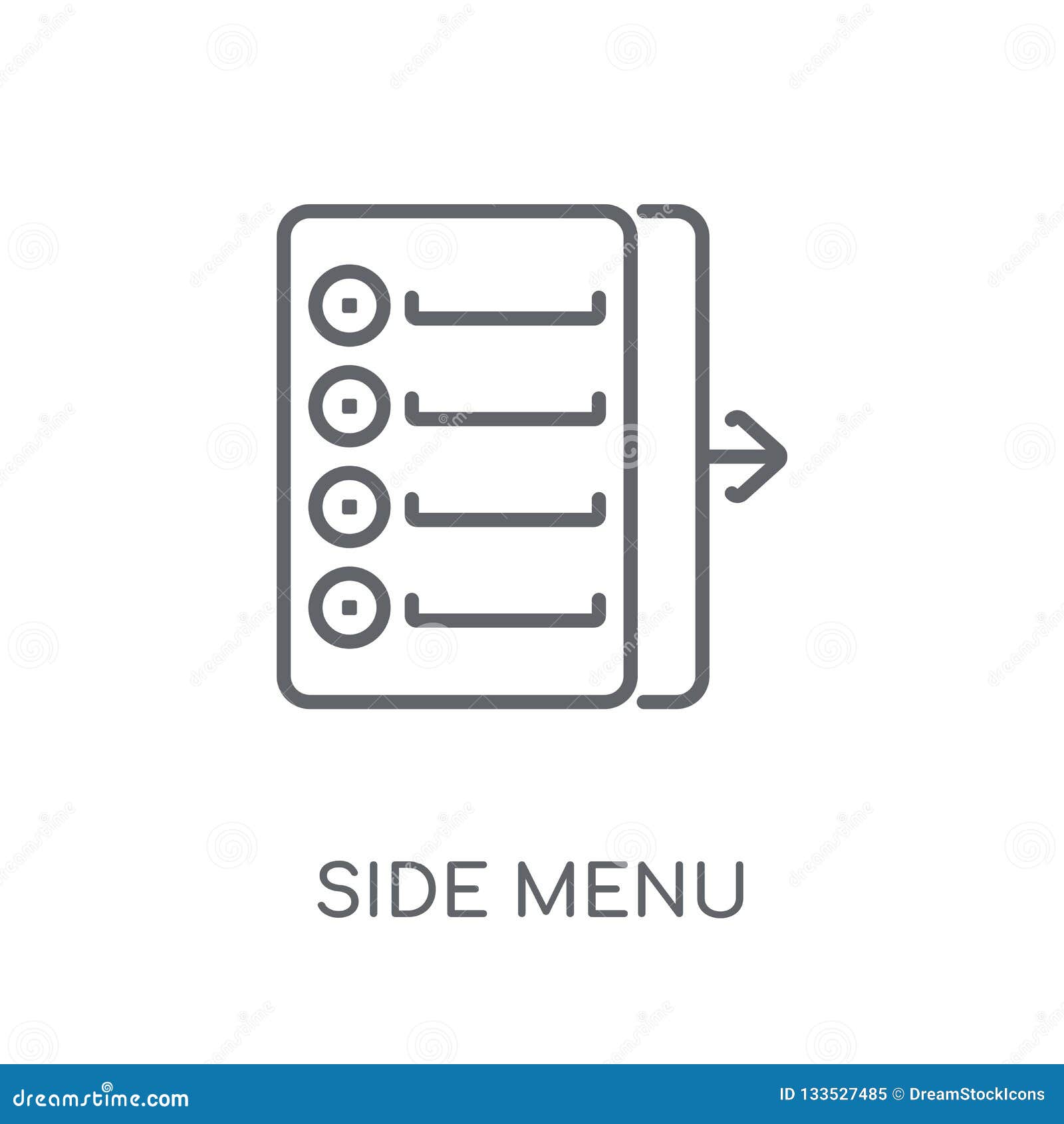 Side Menu Linear Icon. Modern Outline Side Menu Logo Concept on Stock ...