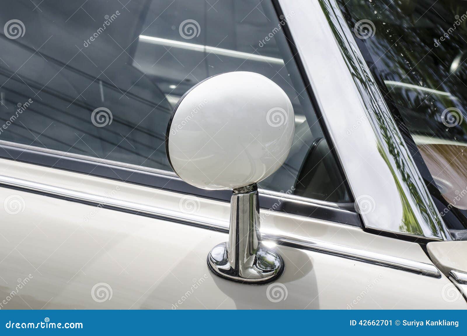 Side mirror retro car stock image. Image of side, show - 42662701