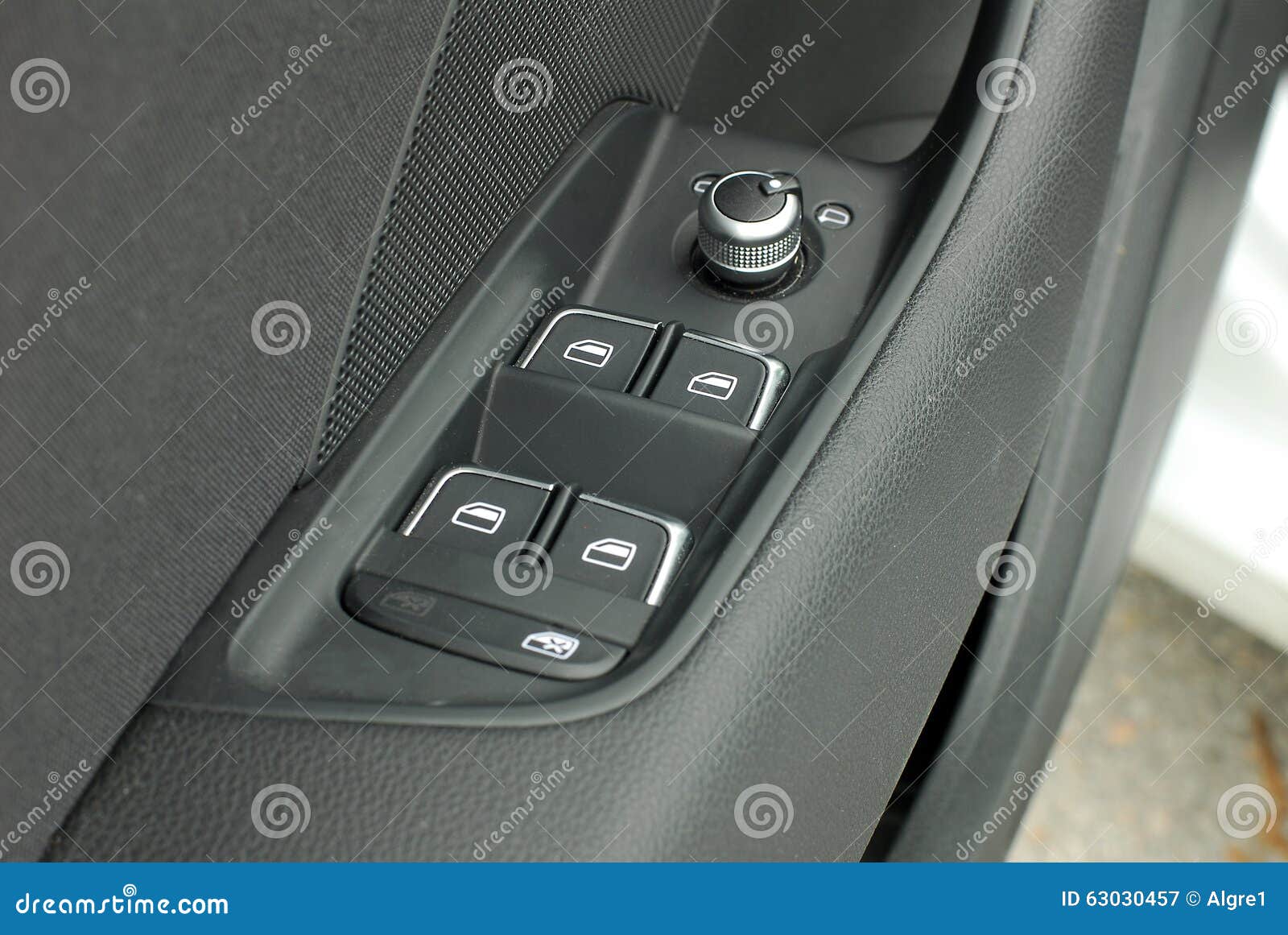 Side Mirror Switch Control and Window Button Stock Image - Image of ...