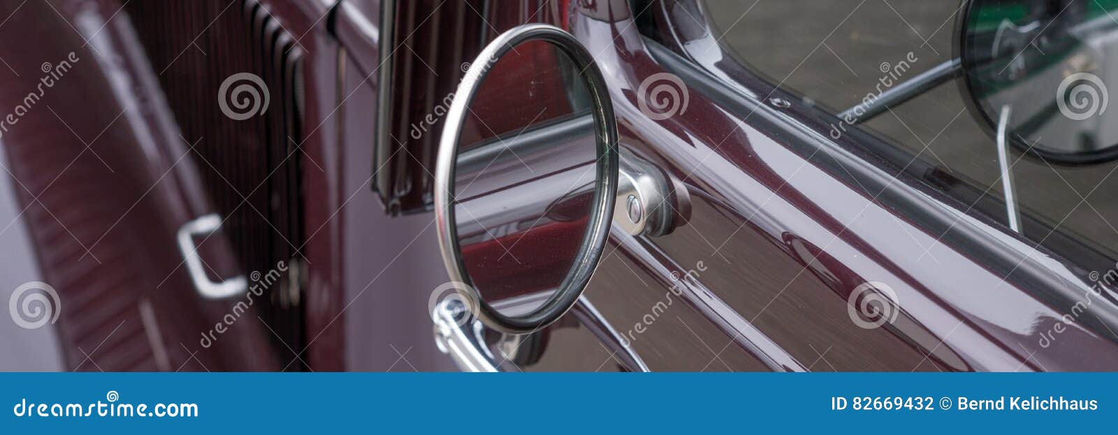 Side Mirror of a Vintage Car Stock Photo - Image of glass, stylish ...