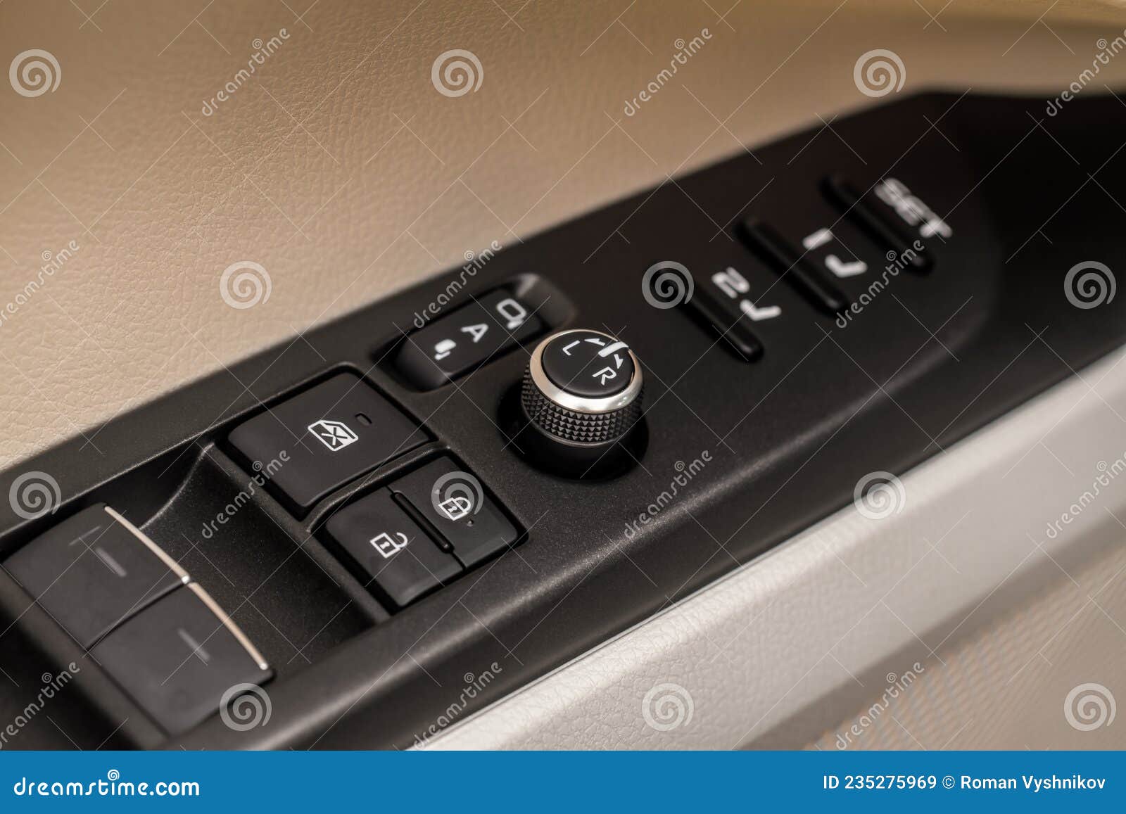 Side Mirrors Control Panel on Side Door. Stock Image - Image of ...