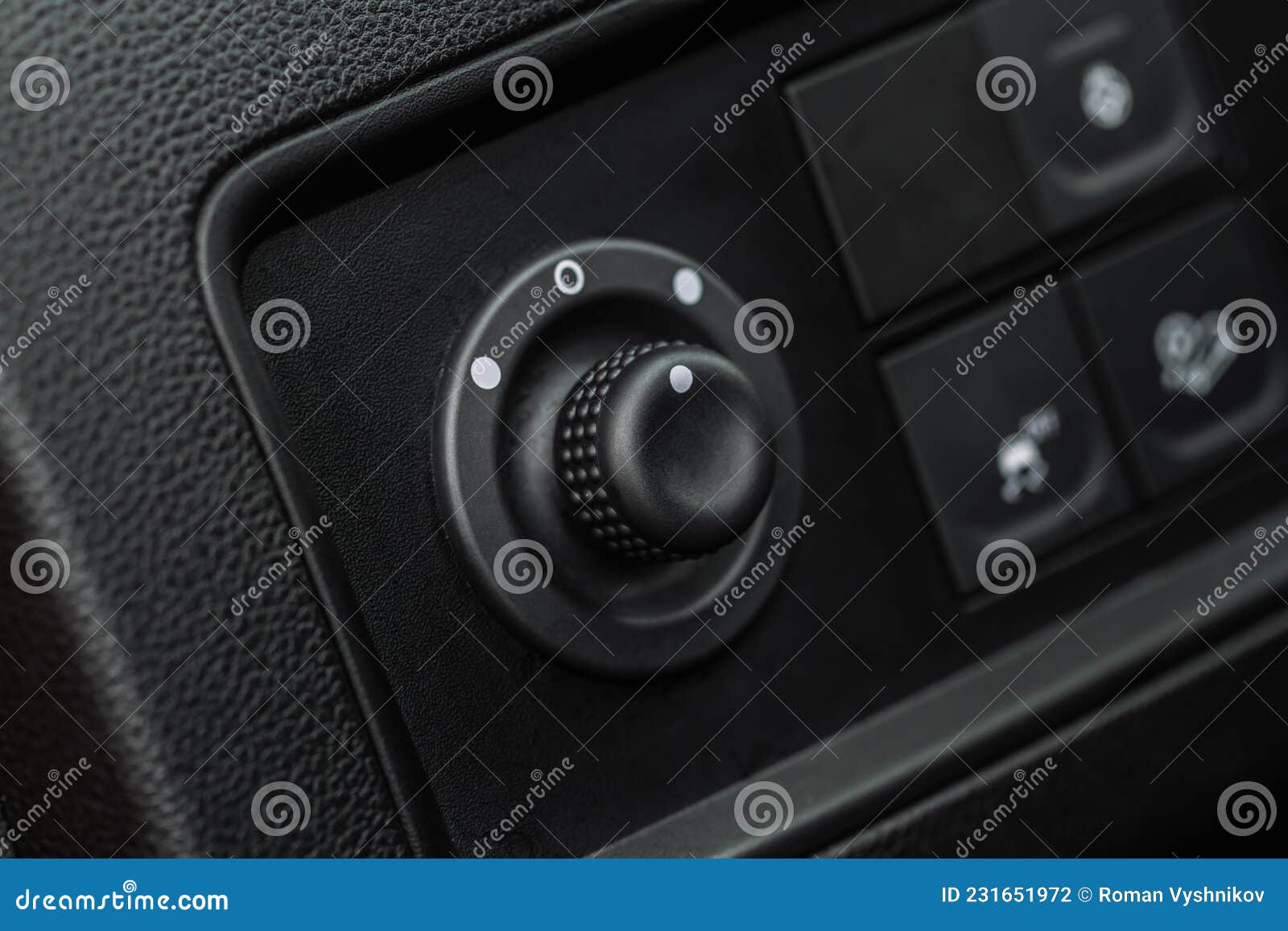 Side Mirrors Control Panel on Side Door. Stock Photo - Image of auto ...