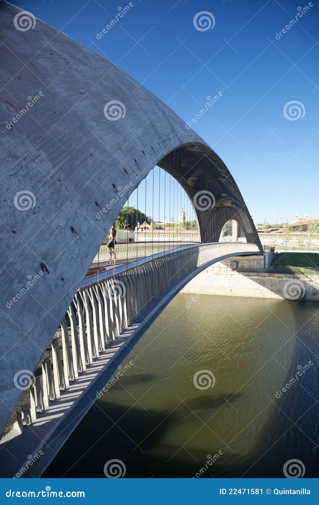 Side of modern footbridge stock image. Image of elegance - 22471581