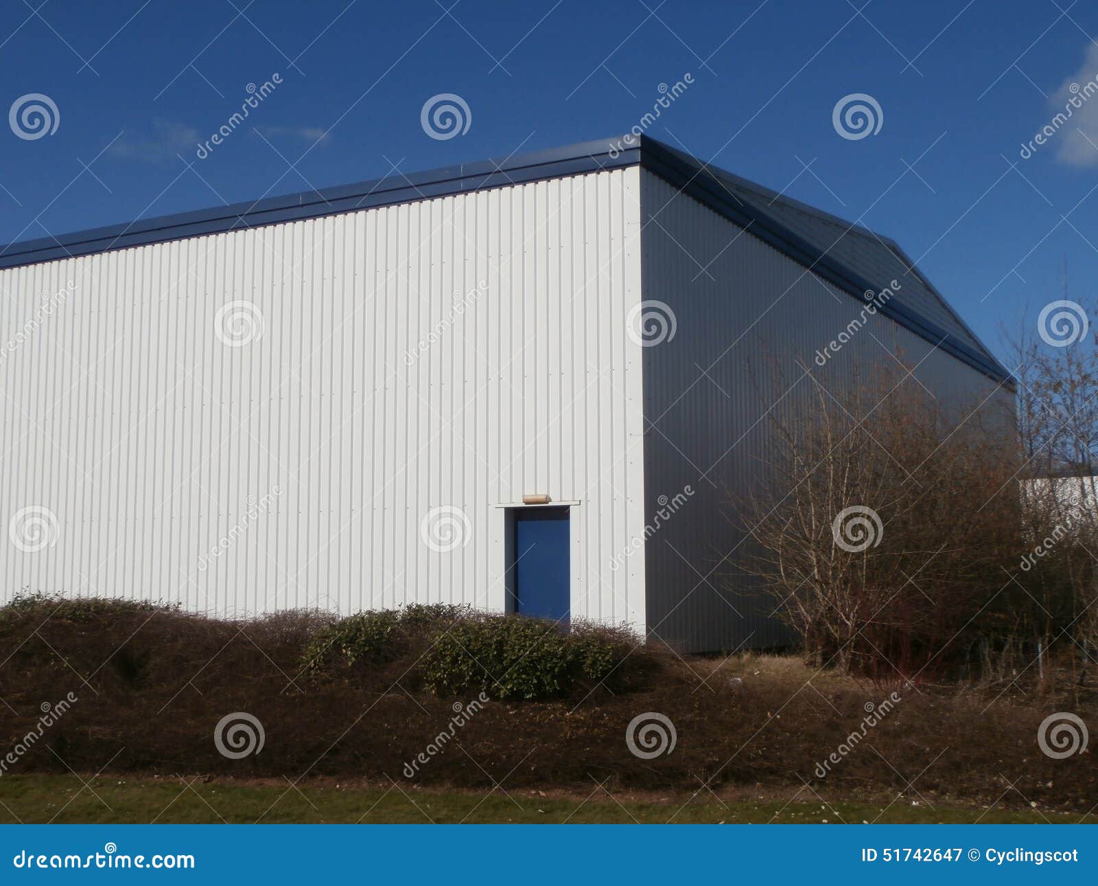 Side of Modern Industrial Building Stock Image - Image of factory ...