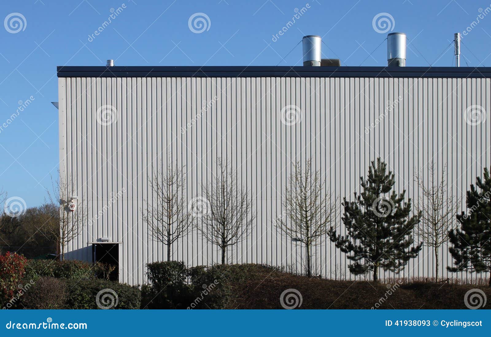 Side of Modern Industrial Unit Stock Image - Image of estate, industry ...
