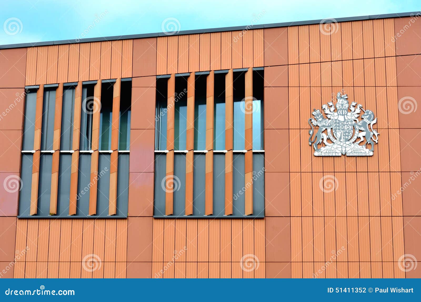 Side of Modern Magistrates Court Building Stock Photo - Image of ...
