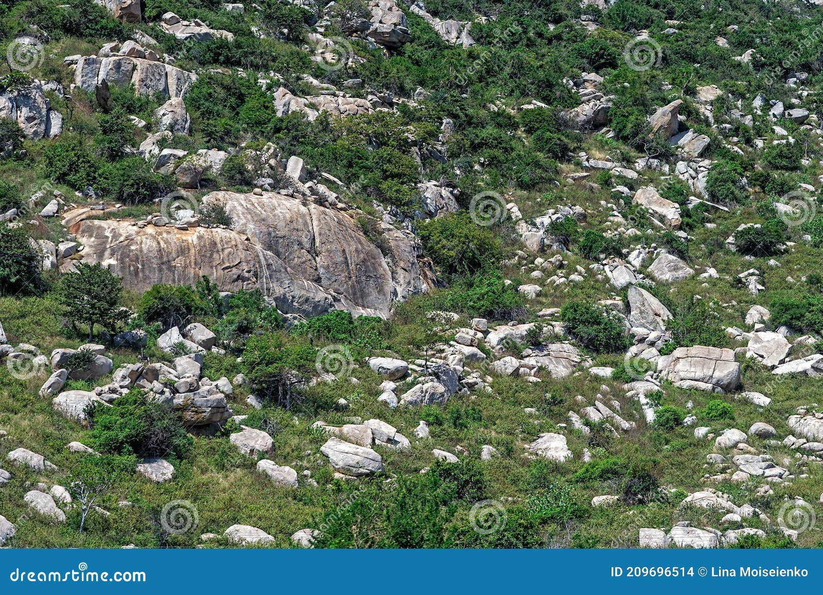 Side of a Mountain with a Rocks Stock Photo - Image of silicon ...