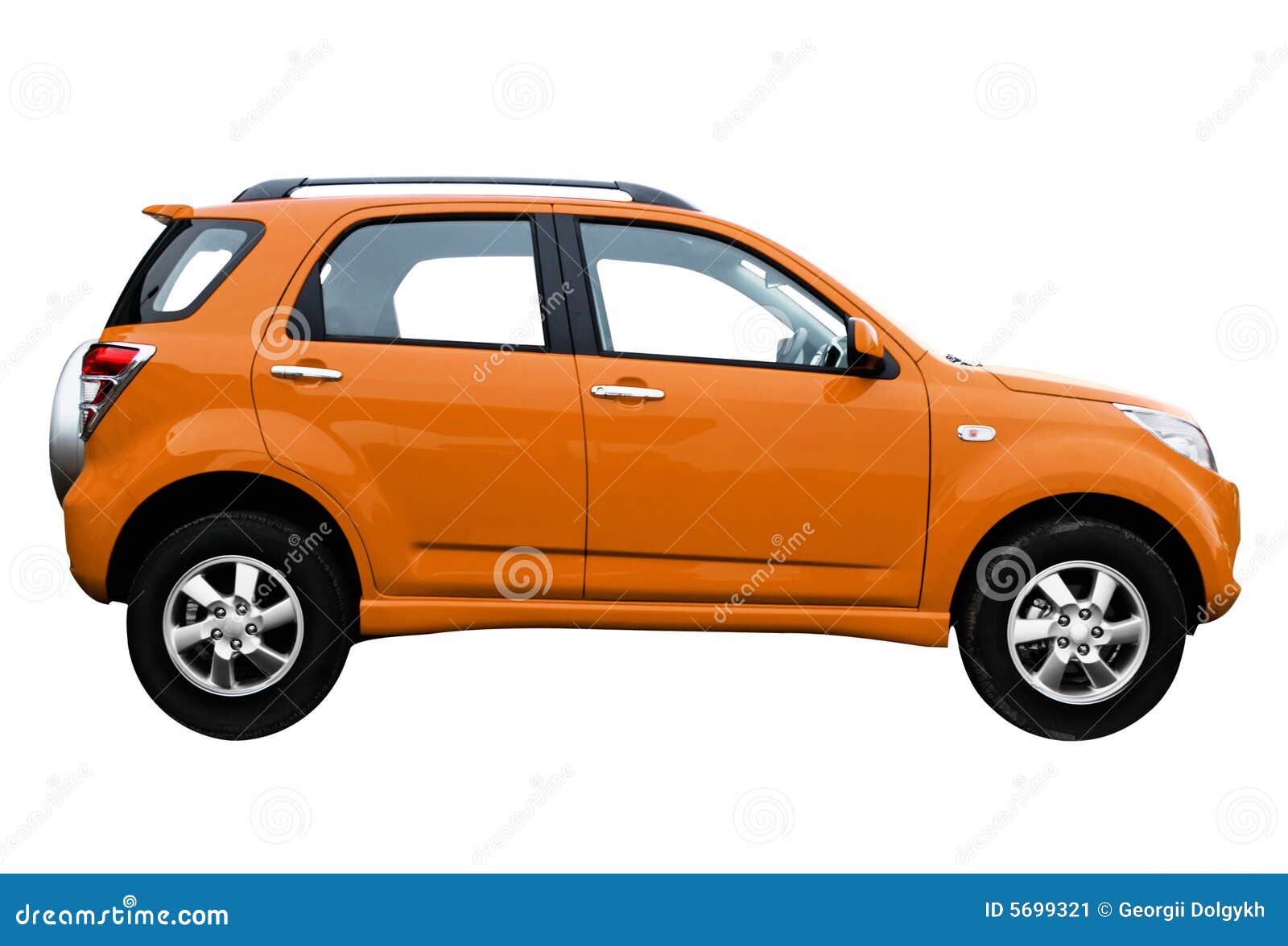 Side of New Modern Car, Isolated on White Stock Image - Image of smooth ...