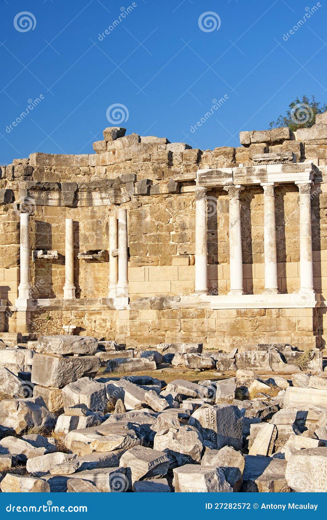 Side Nymphaeum Fountain Ruins 01 Stock Photo - Image of antique ...