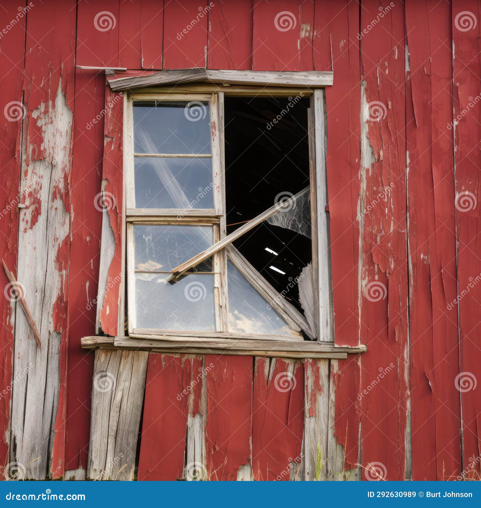 Side of Old Weathered Red Barn Stock Image - Image of abandoned ...