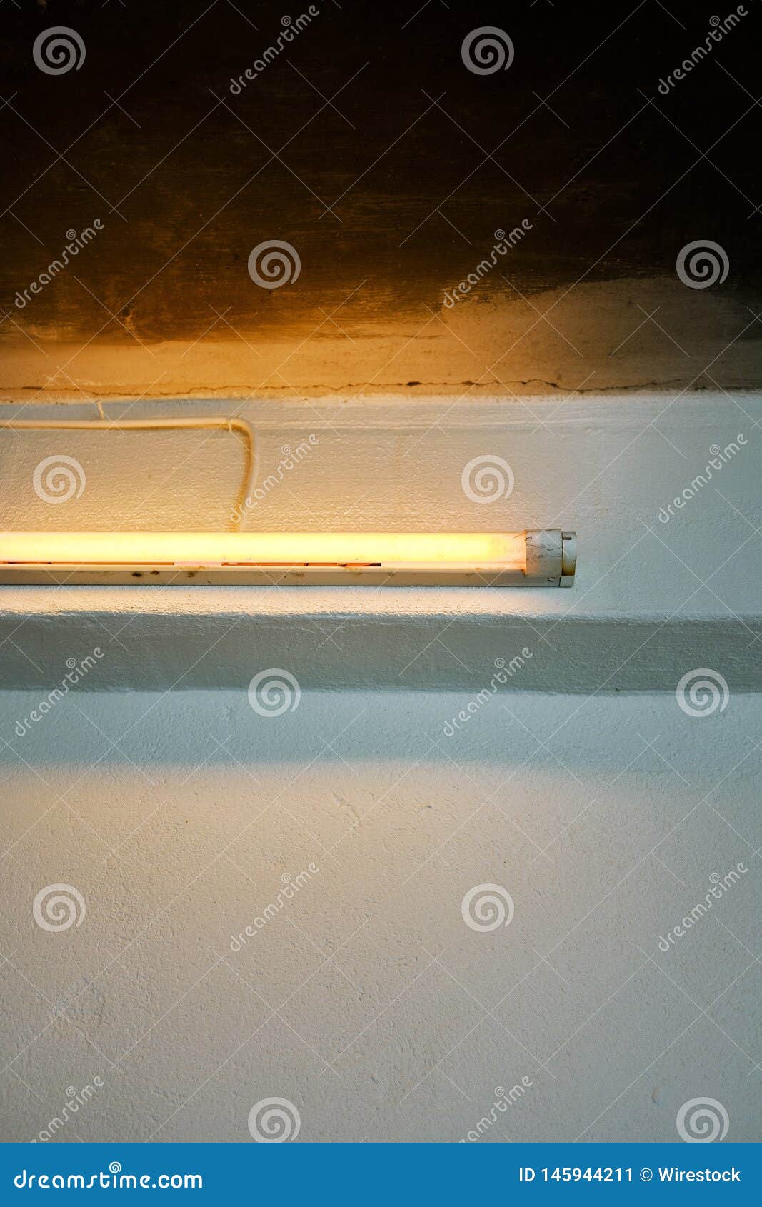 A Side of an Orange Neon Lamp Stock Image - Image of filament, bulb ...