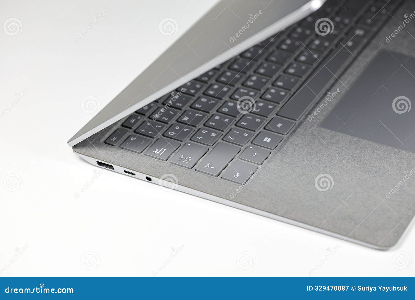 Side Panel of Computer New Model Premium Notebook Computer Show with ...