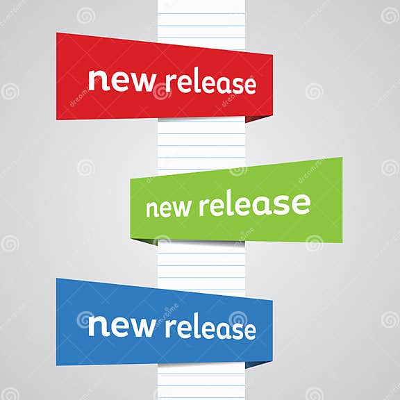 Side Perspective New Release Banners Stock Vector - Illustration of ...