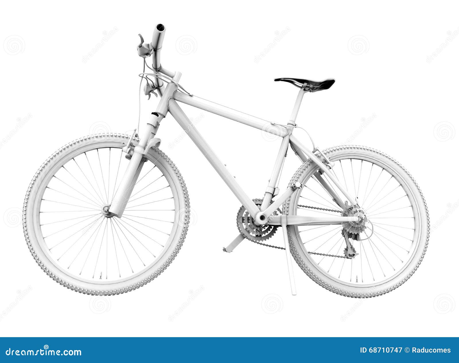 Side Perspective View of a Bicycle Stock Illustration - Illustration of ...