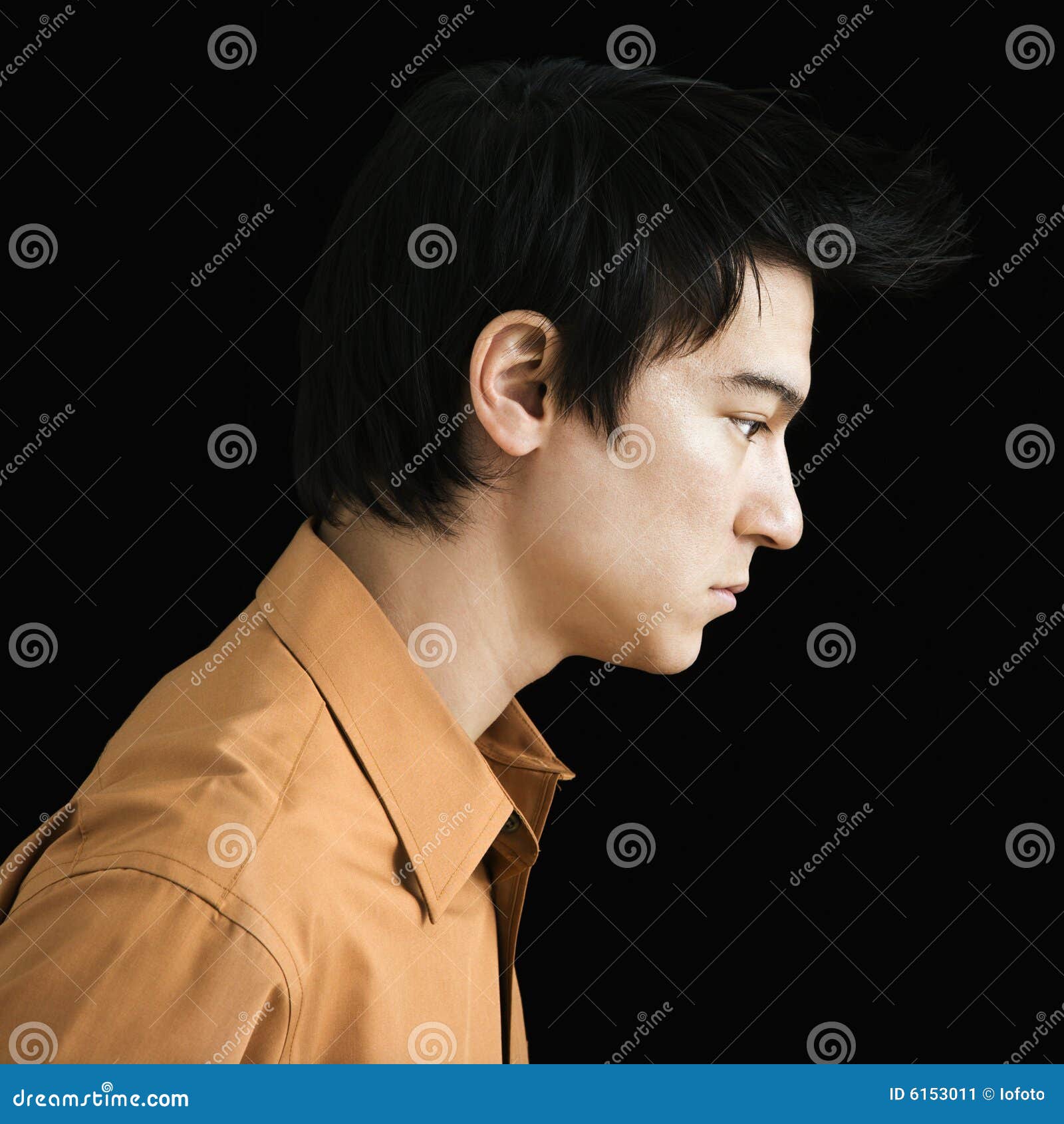 Side portrait of man. stock image. Image of space, years - 6153011