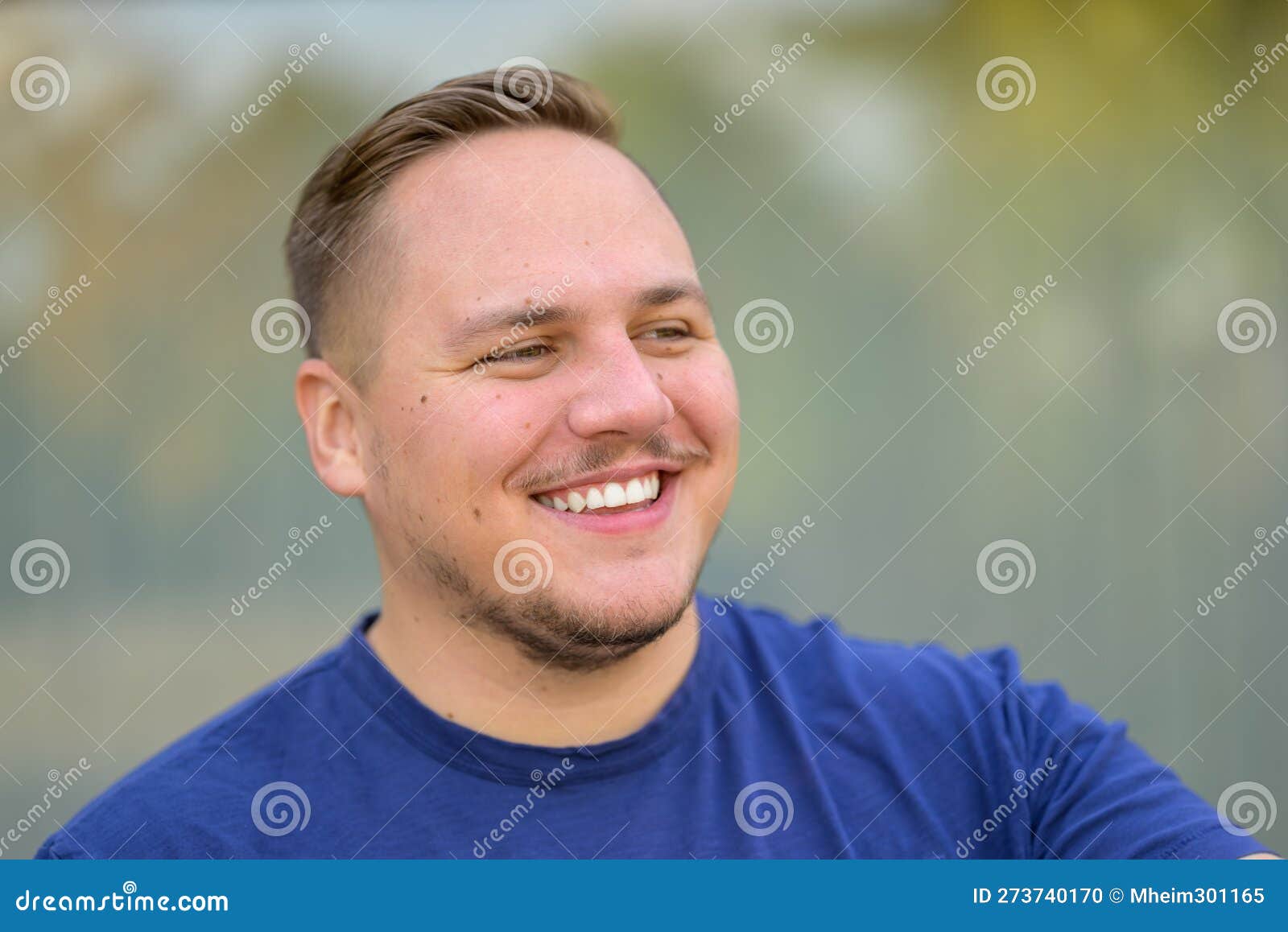Side Portrait of a Young Man Stock Photo - Image of student, outdoors ...