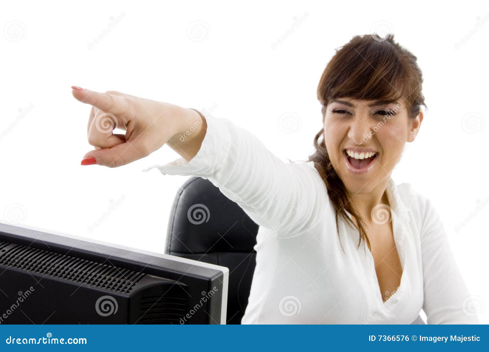 Side Pose of Angry Female Accountant Stock Photo - Image of ...