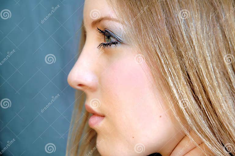Side profile stock image. Image of woman, beauty, eyes - 565471