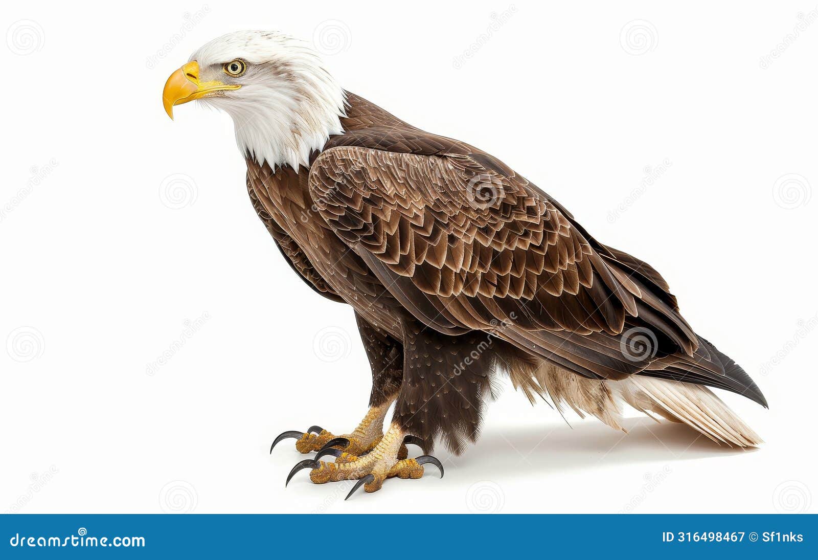 Side Profile of a Bald Eagle with Sharp Eyes and a Strong Beak ...
