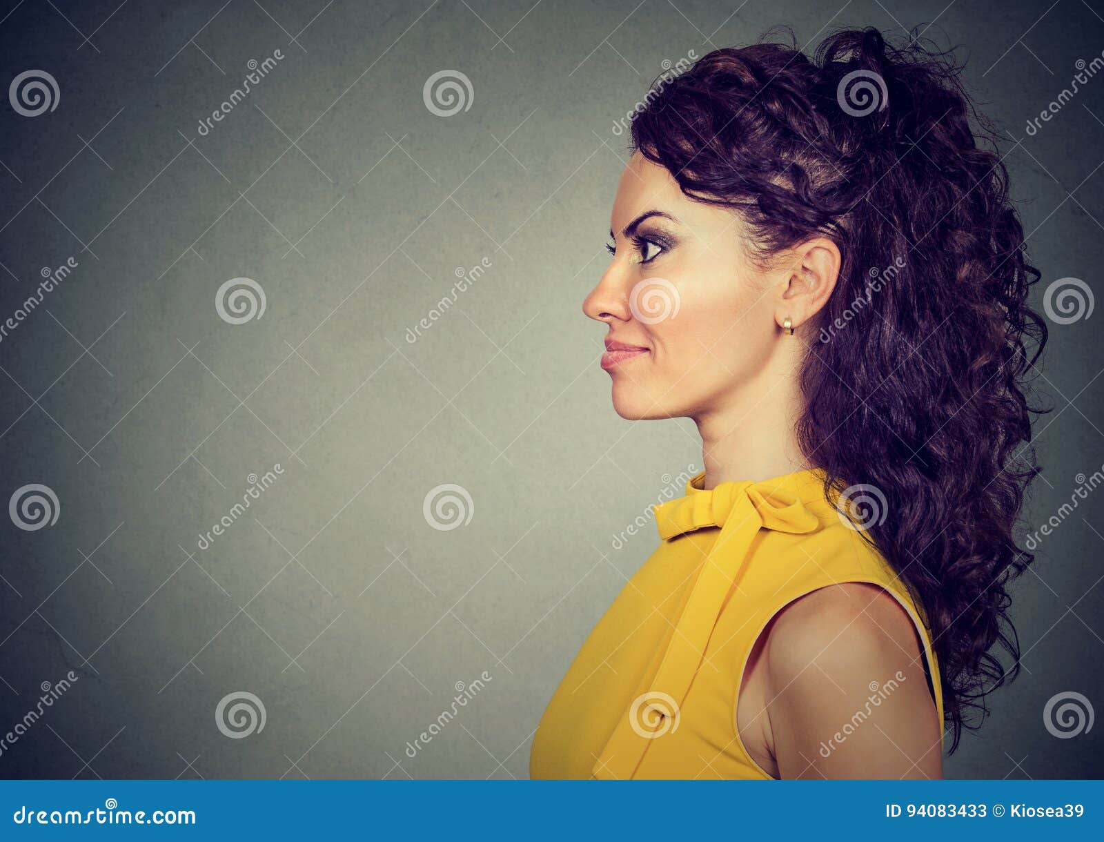 Side Profile of Beautiful Woman Stock Image - Image of female ...