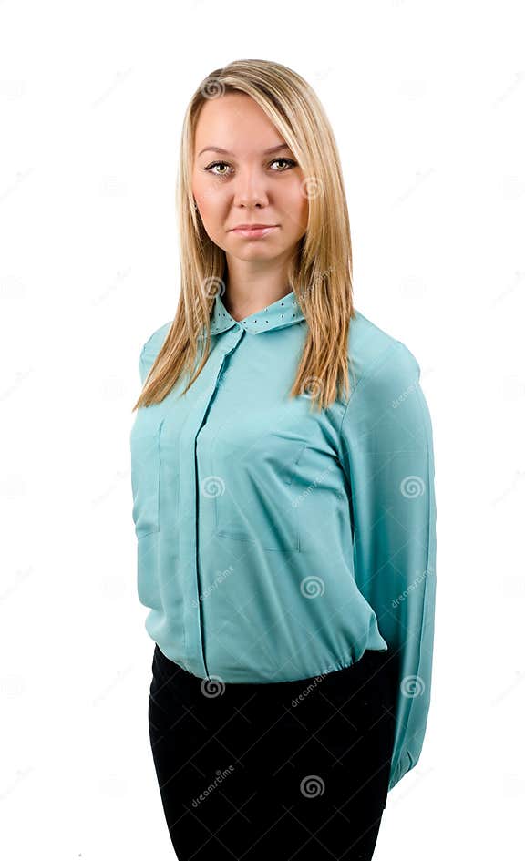 Side Profile of Blonde Female Model Stock Image - Image of girl, adult ...