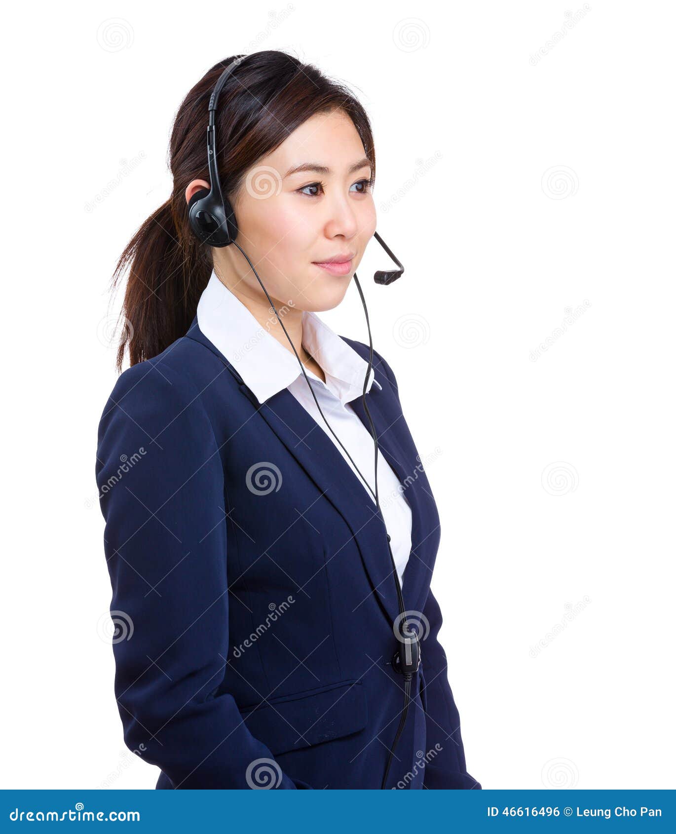 Side Profile of Customer Services Operator Stock Photo - Image of ...