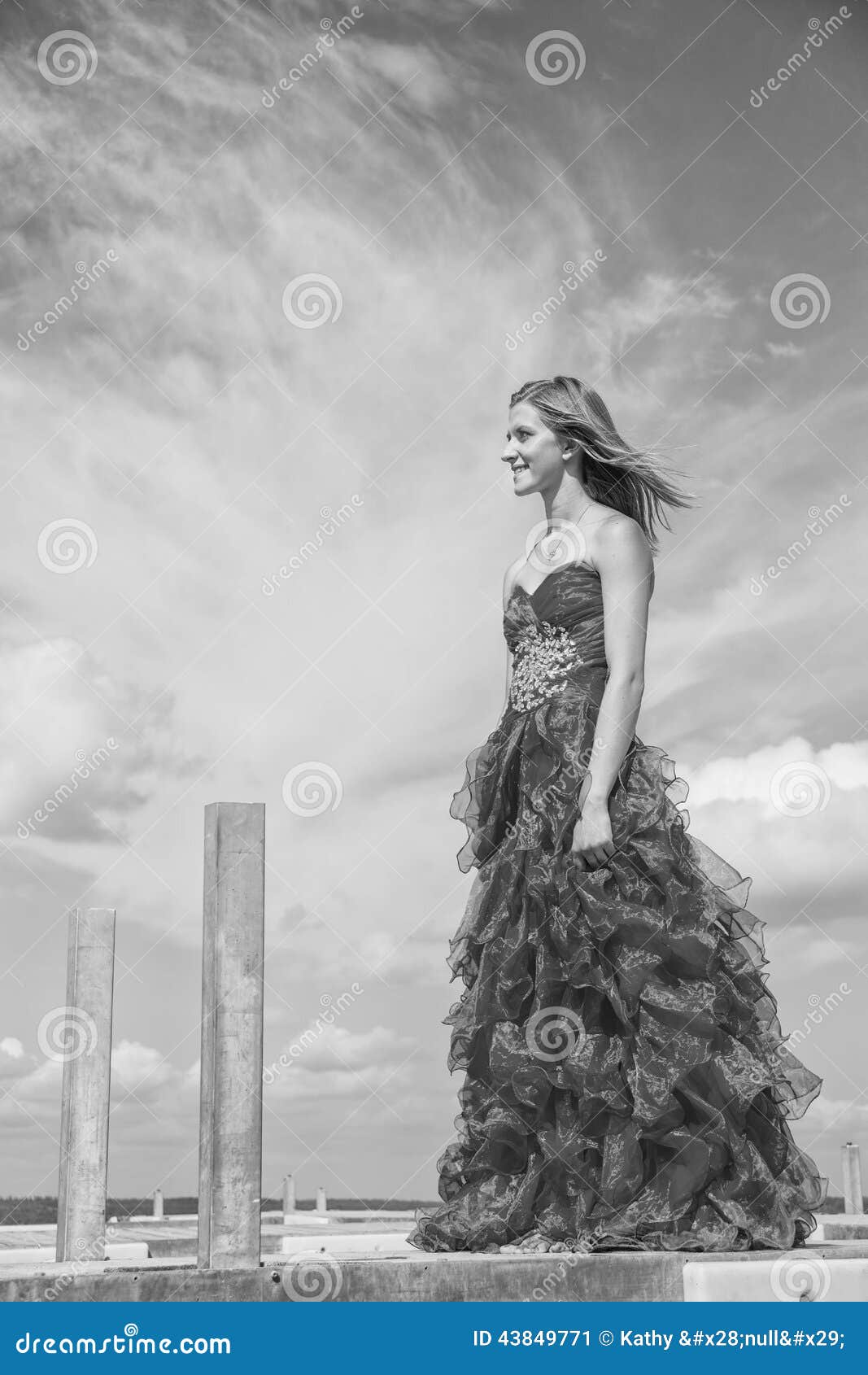 Side profile girl gown stock image. Image of graduate - 43849771