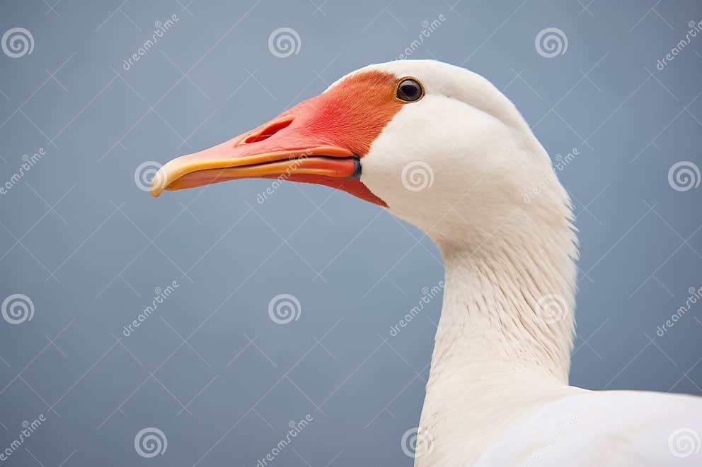 Side Profile of Goose in Honking Pose Stock Photo - Image of pond ...